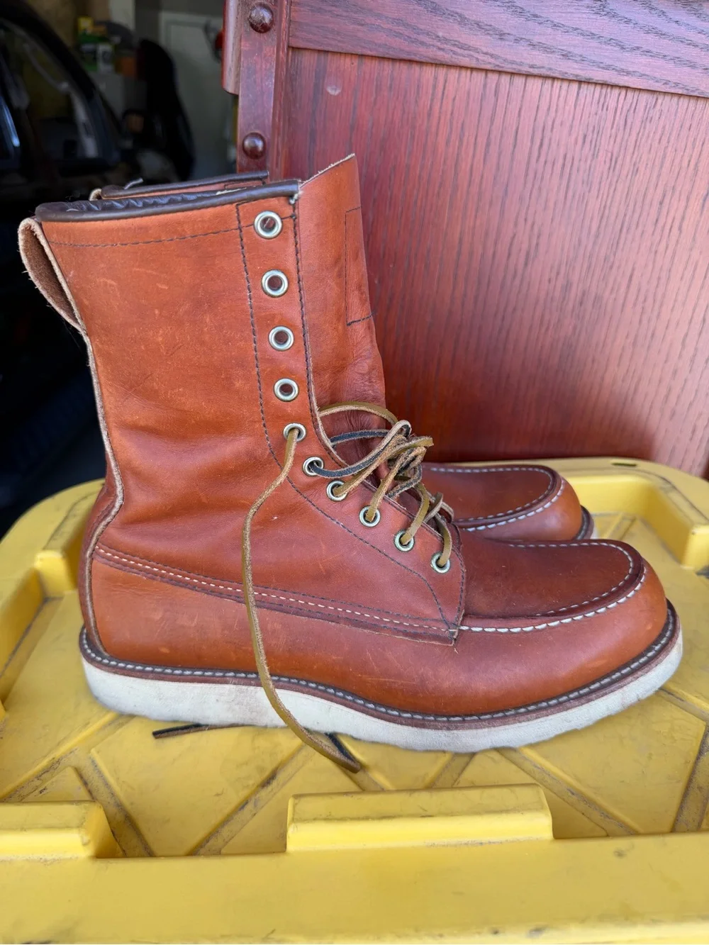 Red Wing Shoes | Shoes | Red Wing Shoes Brown Leather Moc Toe Laceup ...